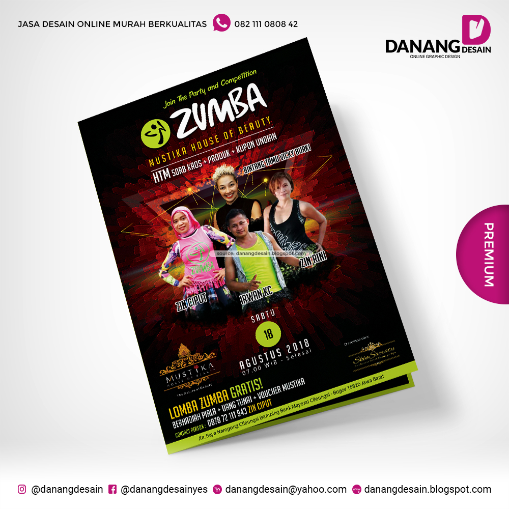 Contoh Desain Brosur Zumba - Contoh Desain Banner Spanduk