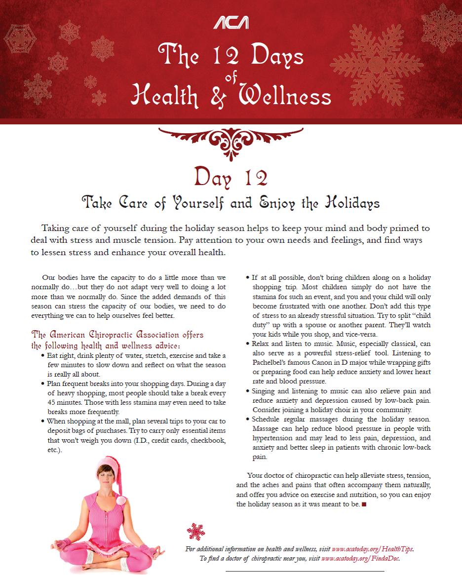 Performance Chiropractic ND: 12 Days of Wellness- Day 12