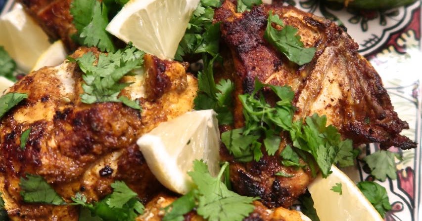 Scrumpdillyicious: Grilled Moroccan Chicken Breasts with Cilantro
