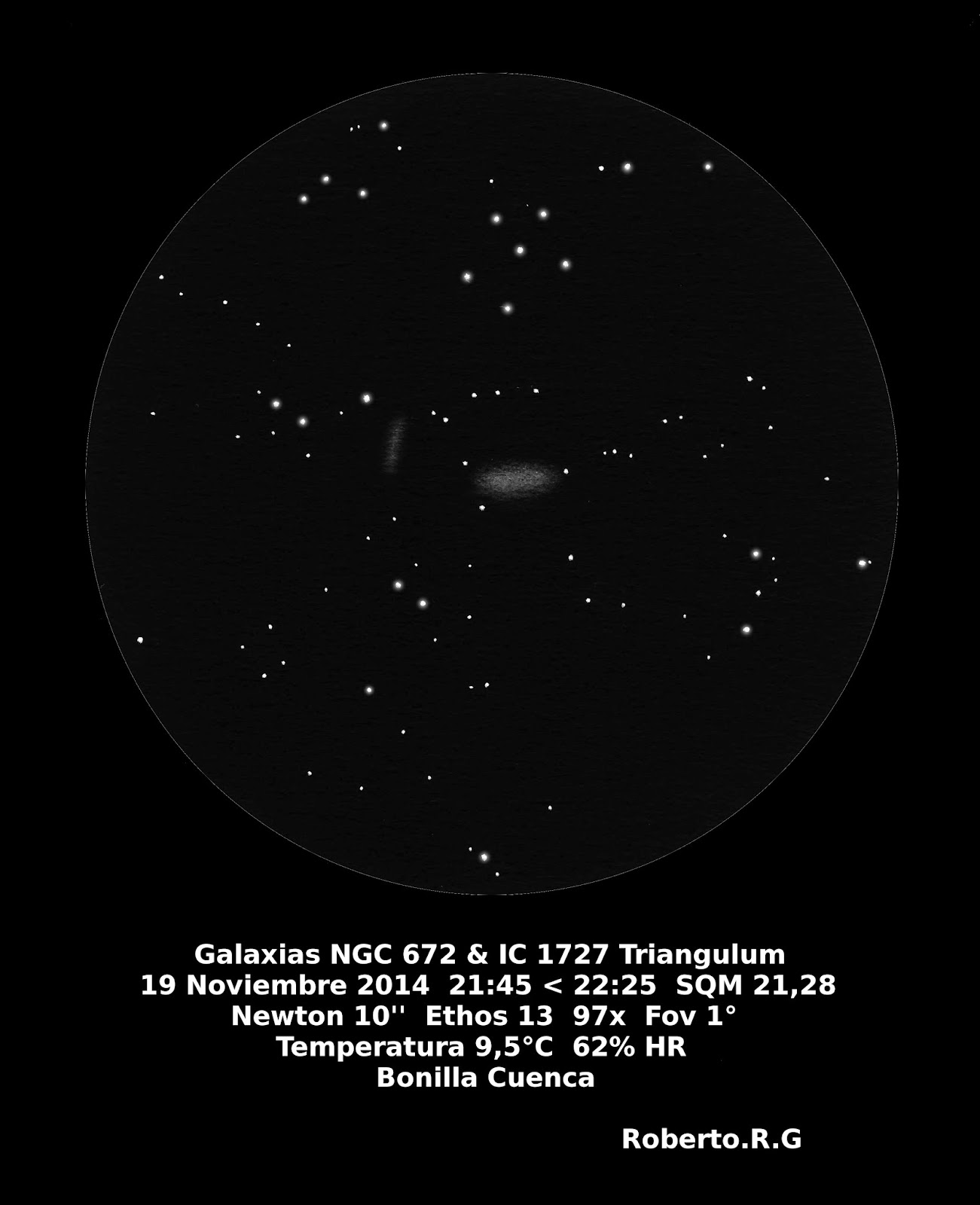 Observaciones astronómicas visuales: Observación Galaxias NGC 672 & IC ...