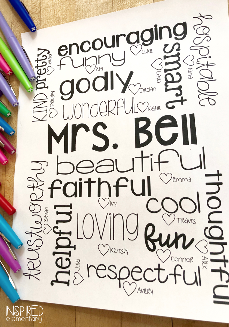 Adjective Collages · Inspired Elementary