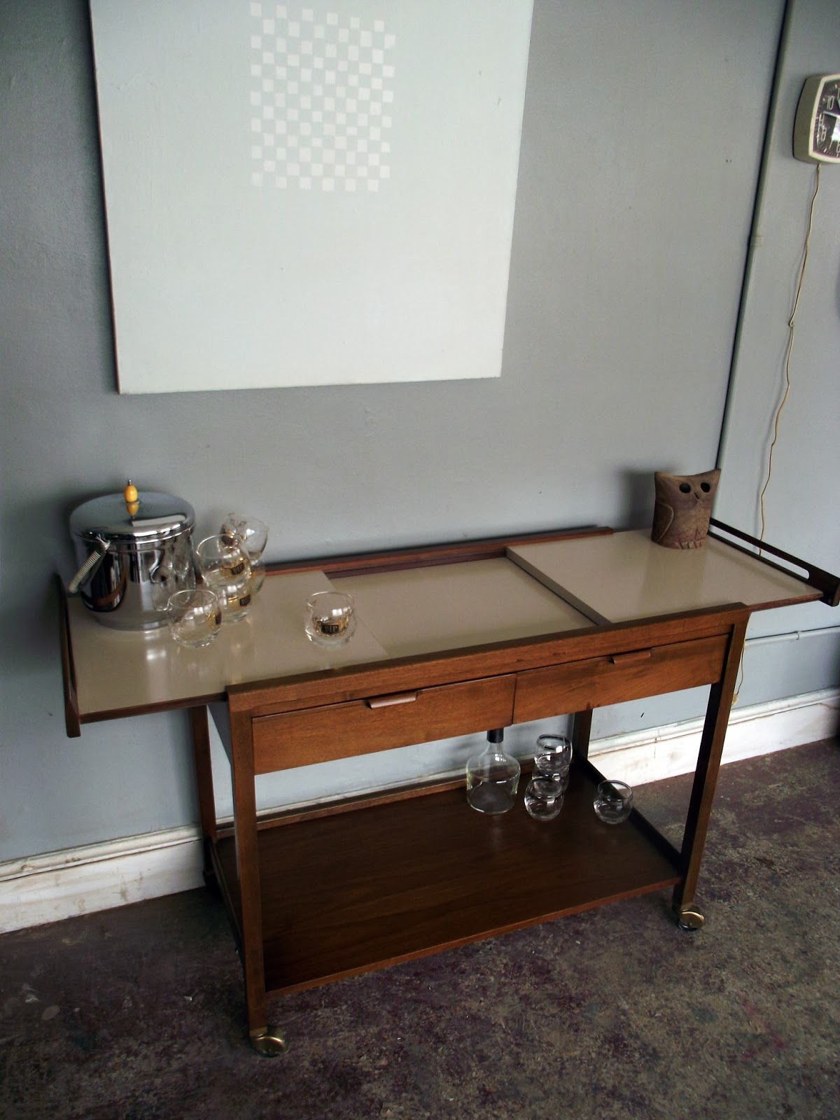 Vintage Ground: Mid Century / Danish Modern Bar Cart / Serving Cart