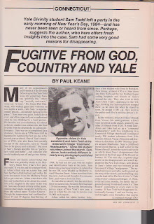 SAM TODD: FUGITIVE FROM GOD, COUNTRY, AND YALE? by Paul Keane