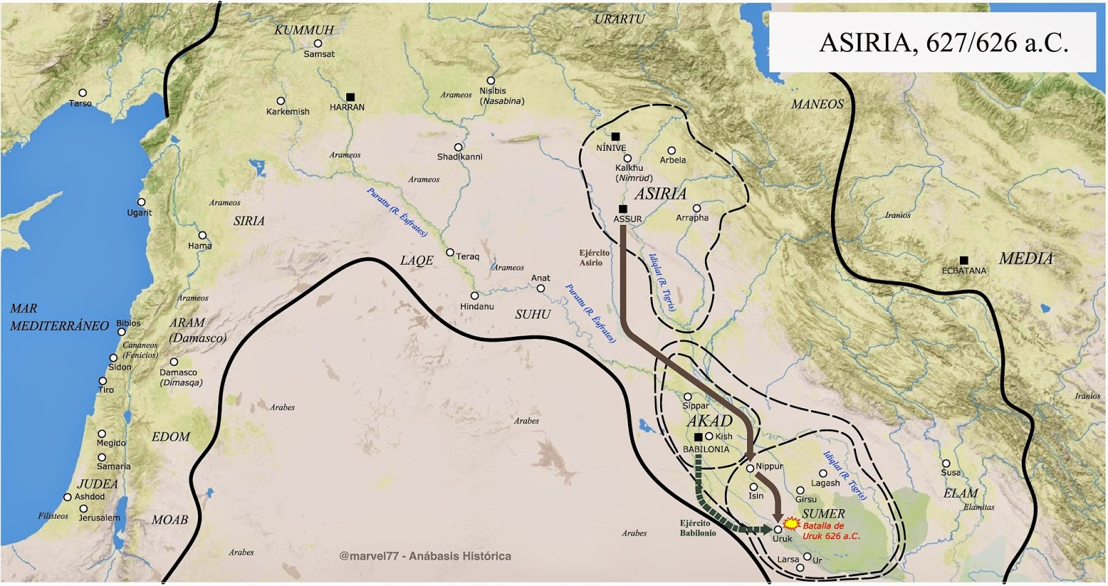 Anábasis Histórica: LA CAIDA DE NÍNIVE, 612 a.C. Pérdida de poder y ...