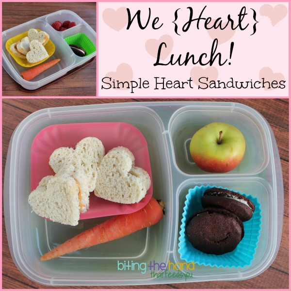 Biting The Hand That Feeds You: We {Heart} Lunch - Mini Heart Sandwiches