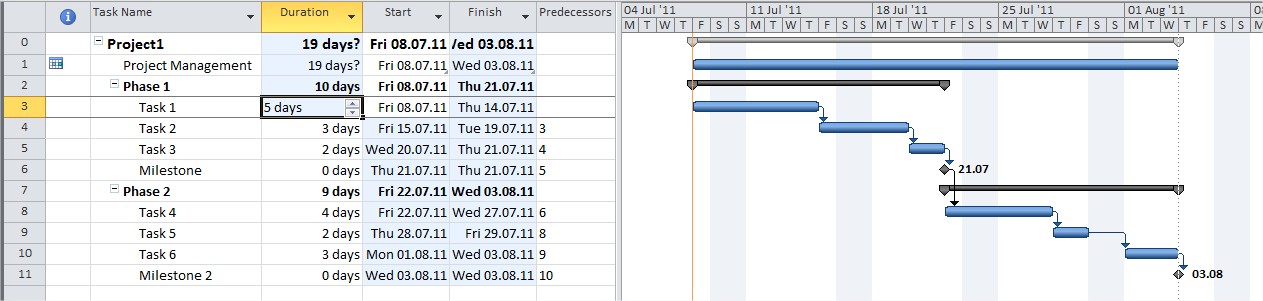 How to create MS Project task that auto extend if project is delayed