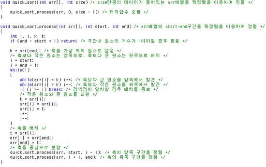 Jufafa의 주저리 정렬 알고리즘sort Algorithm 8 퀵 정렬quick Sort 0760