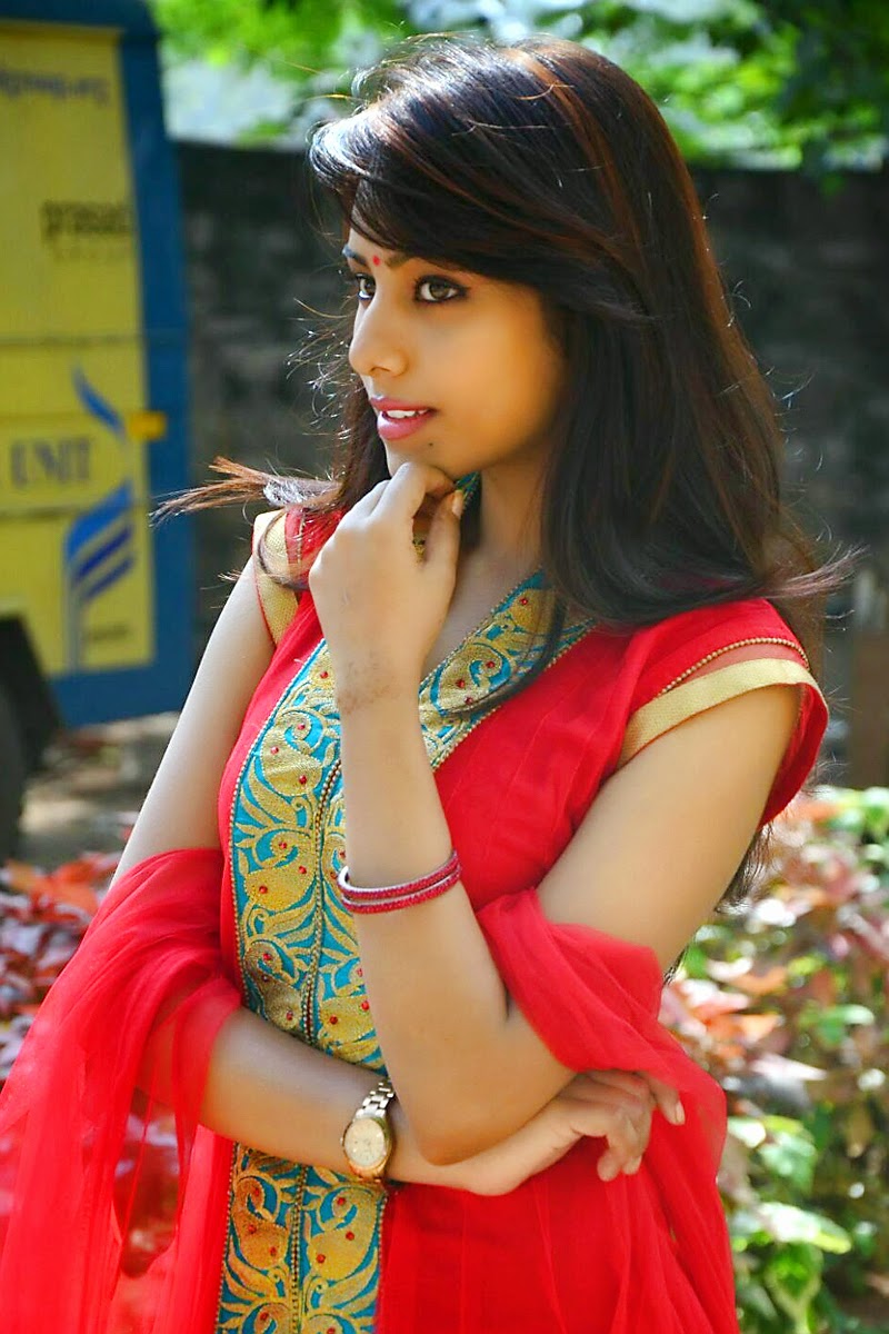 NEW CUTE INDIAN GIRL KHENISHA CHANDRAN SOUTH INDIAN ACTRESS IN RED ...