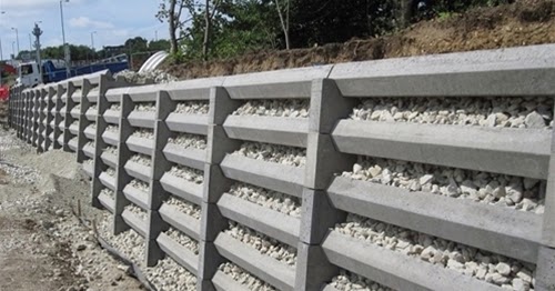 Pre-cast Concrete Crib-Retaining Walls | Construction Everywhere
