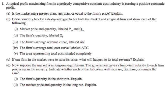 Econowaugh AP: ALL Perfect Competition FRQ's