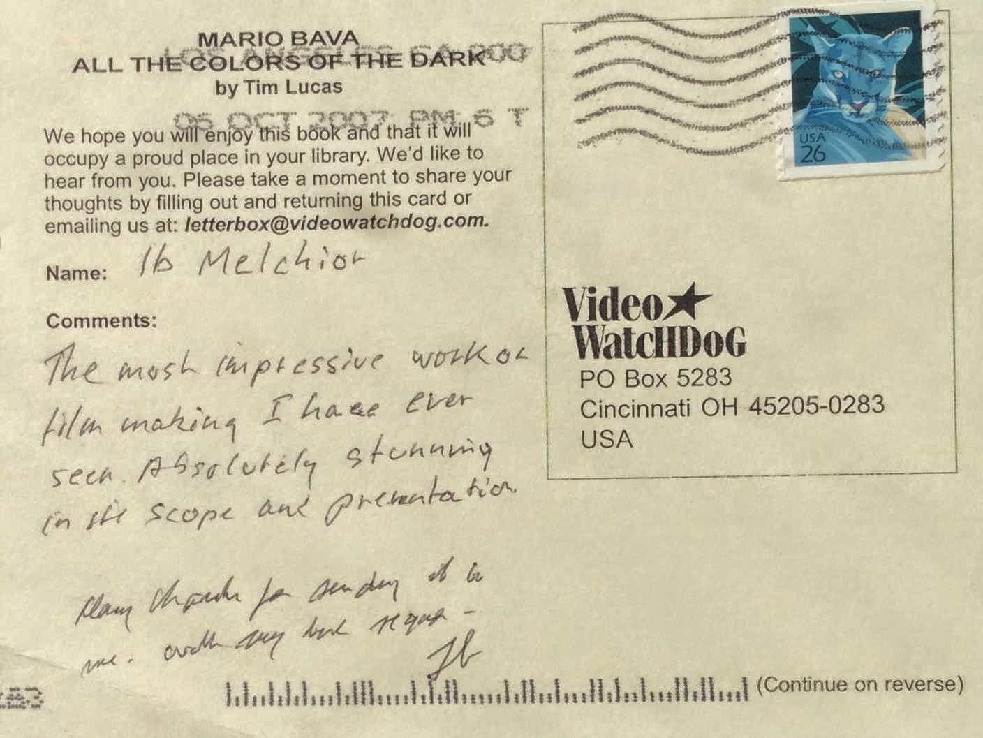 MARIO BAVA ALL THE COLORS OF THE DARK