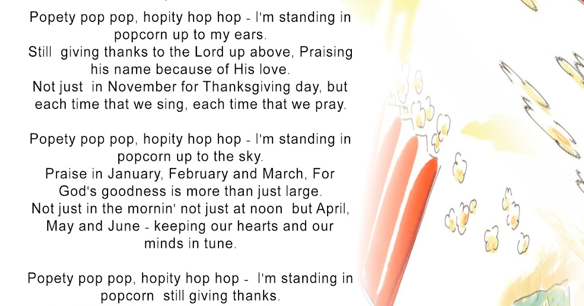 Children's Gems In My Treasure Box: Thankful Popcorn All The Time