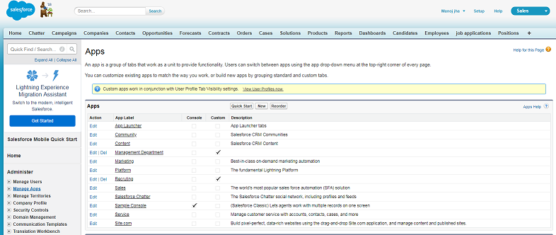 App in salesforce - SALESFORCE LEARNER