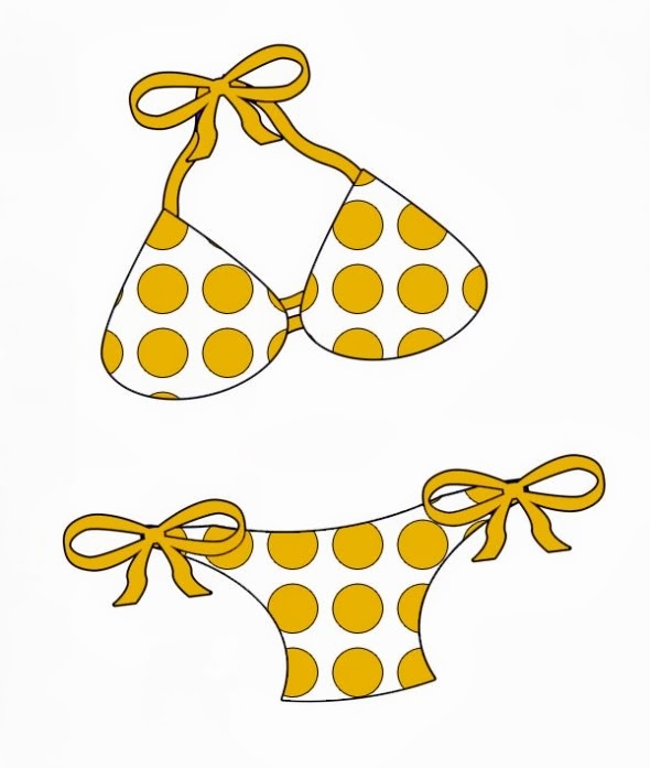 Itza Doozie Itsy Bitsy Teeny Weeny Yellow Polka Dot Bikini