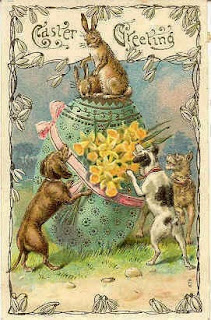 I'm thinking of a....: Vintage Easter Greeting Cards - Bizarre and Strange