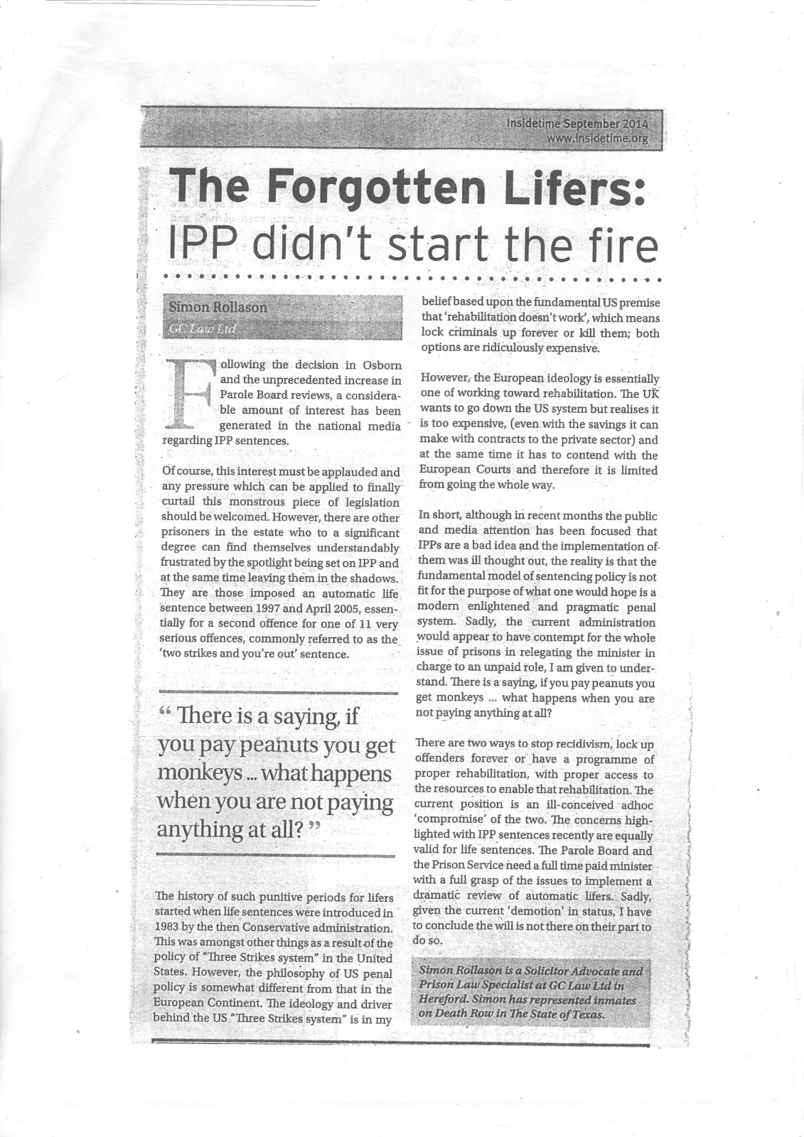 IPP Prisoners Familys Campaign: Critics expressed concern about the ...