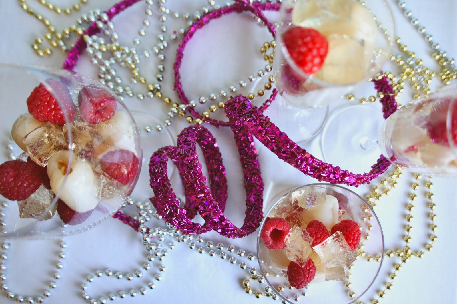 changtilly: Lychee Compote with Raspberries and Champagne Gelée