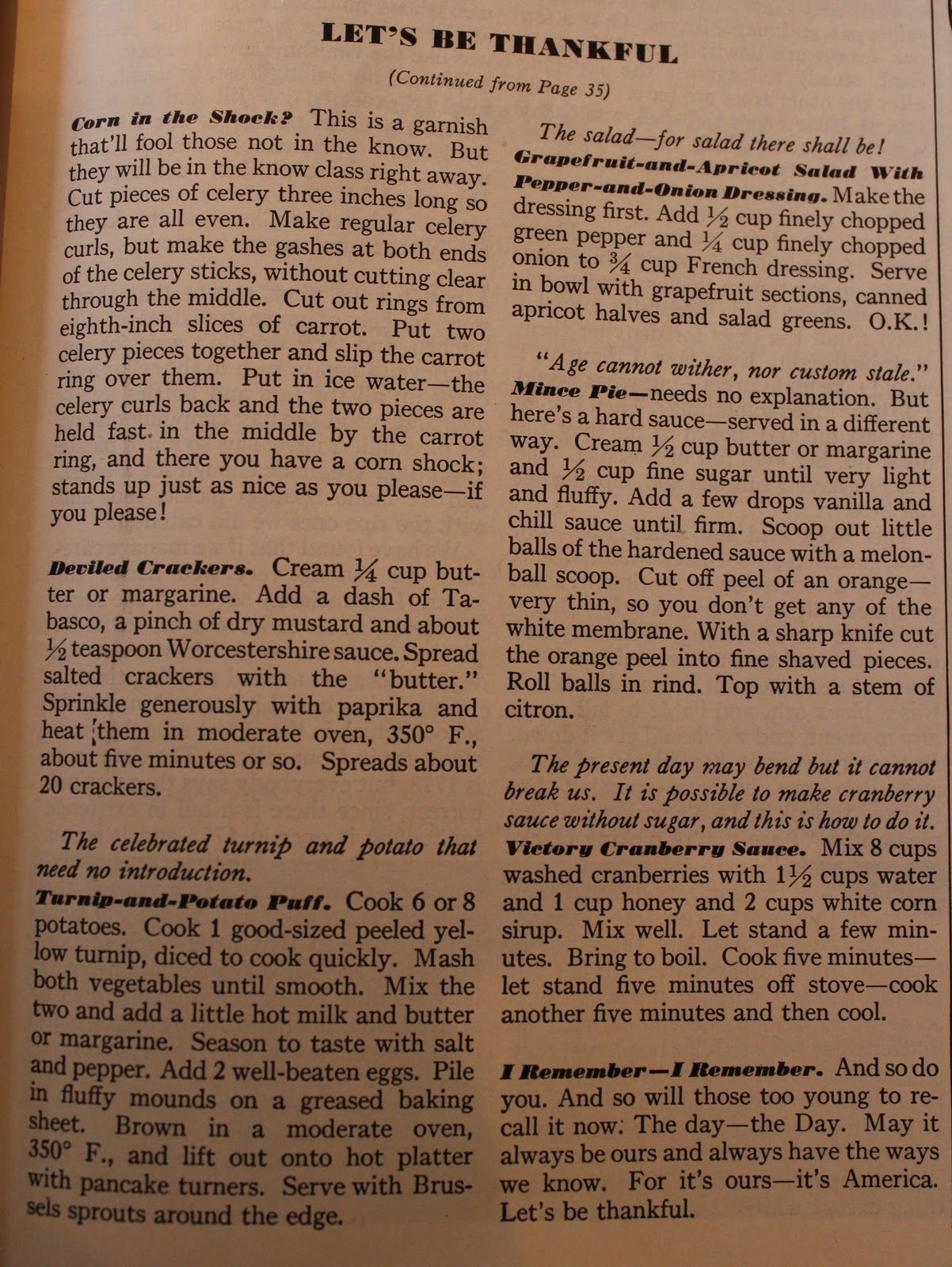 Jen But Never Jenn: American Thanksgiving: 1940s, 1950s & 1960s Editions