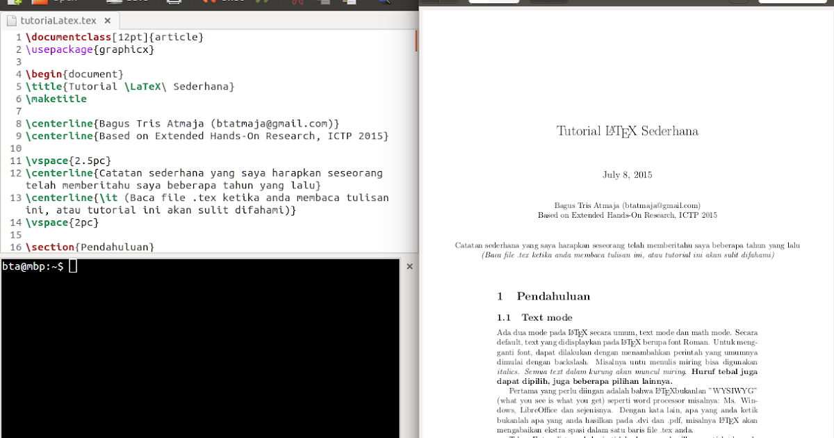 bagustris@/home: Tutorial Latex Sederhana dan Instalasinya