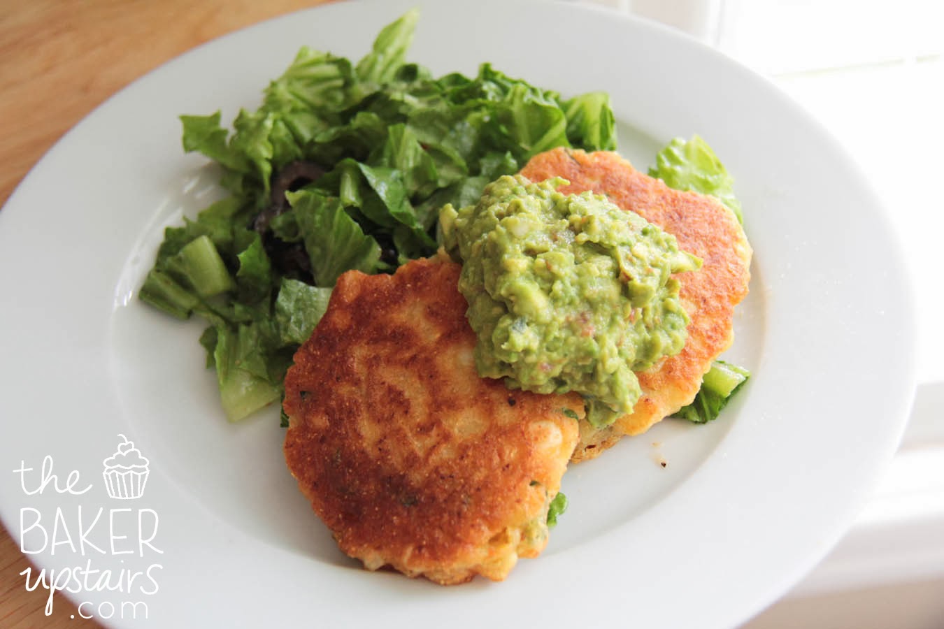 corn cakes with guacamole - The Baker Upstairs