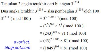 SOAL-SOAL LATIHAN TEORI BILANGAN