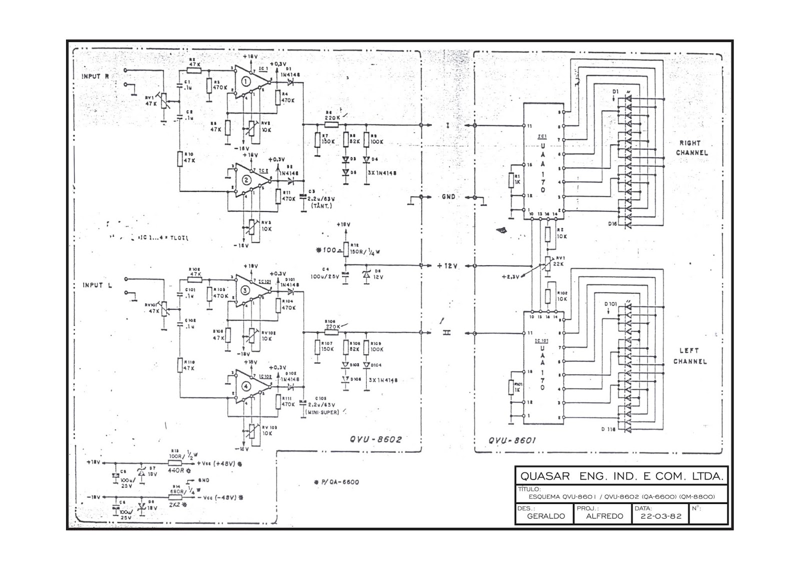 Vintage 70 80: Esquemas Quasar (diversos)