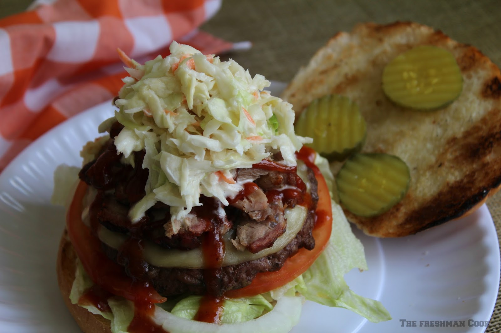 The Freshman Cook: Baby Back Rib Burger / #SundaySupper