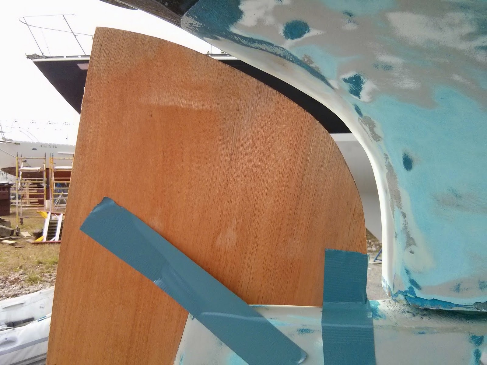 SV Pilgrim: Round Two of Templates for Morgan 382 Rudder Modifications
