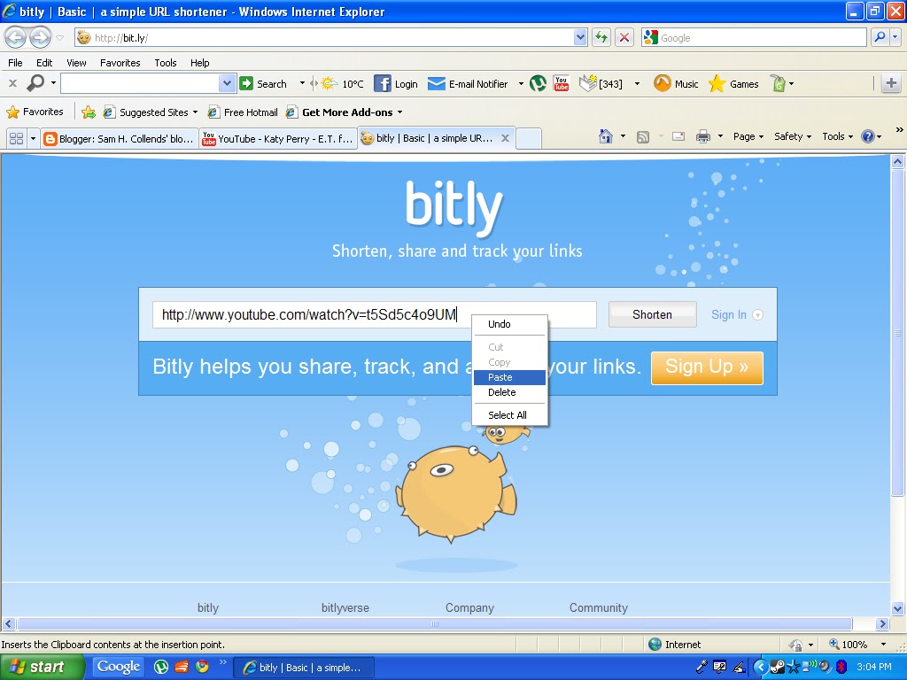 Sam H. Collends' blog: How to Shorten Your URL with bit.ly