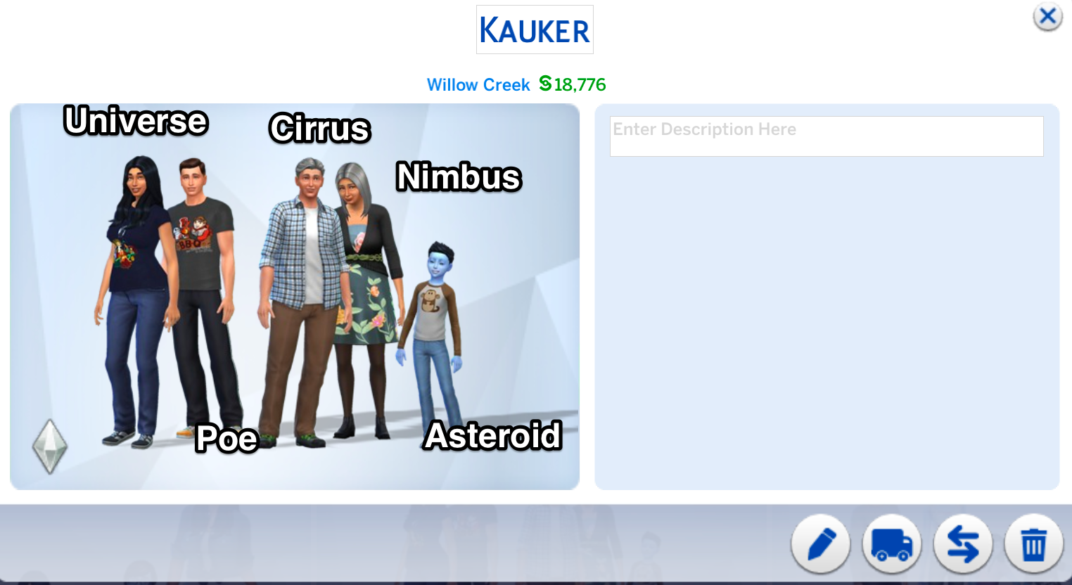 Tranquility Creek: A Sims 4 Prosperity Challenge: Kauker 1: Round 16