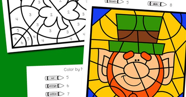St. Patrick's Day Color by Number | Totschooling - Toddler, Preschool ...