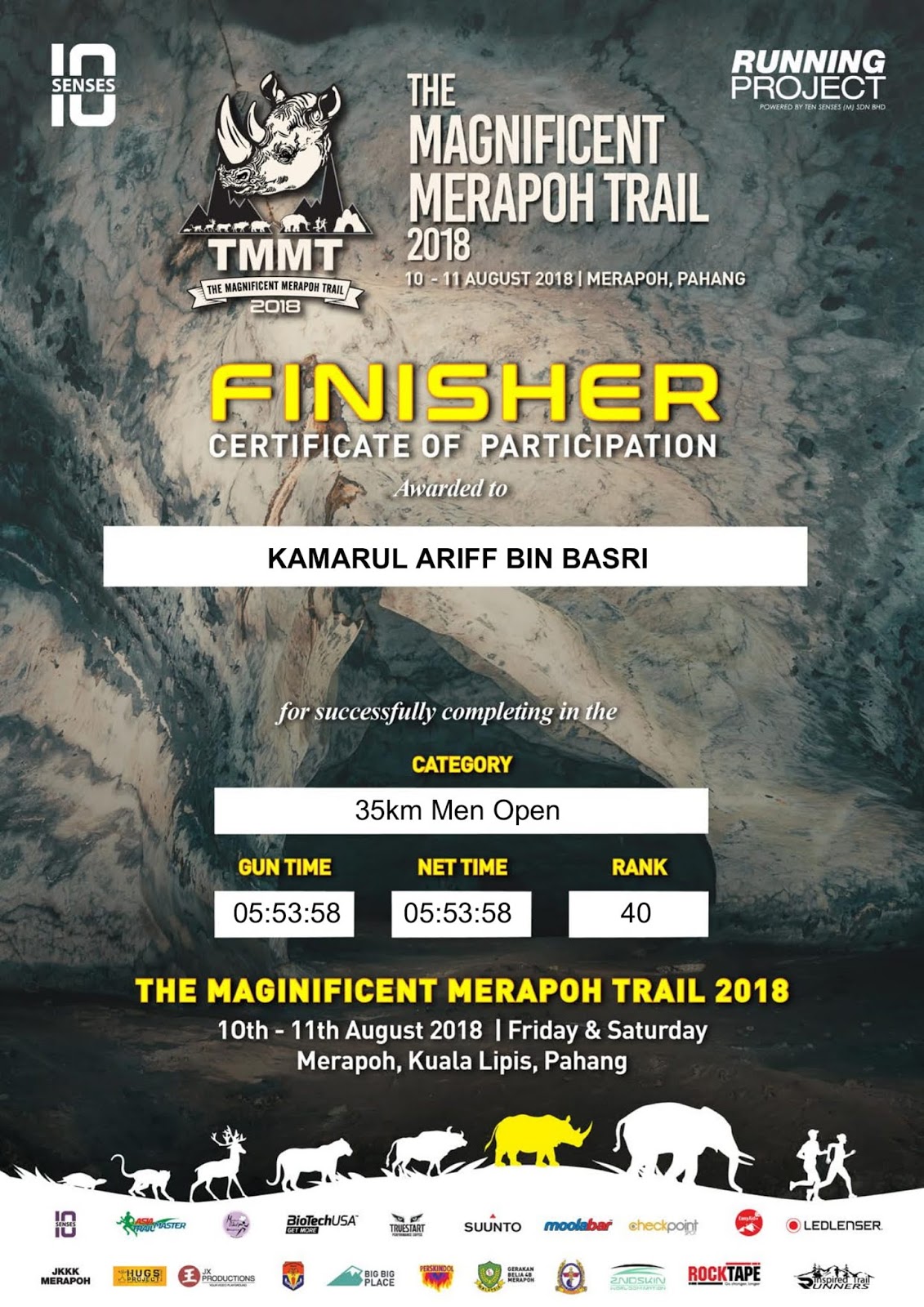 KAB - My activities and everything: The Magnificent Merapoh Trail 2018 ...