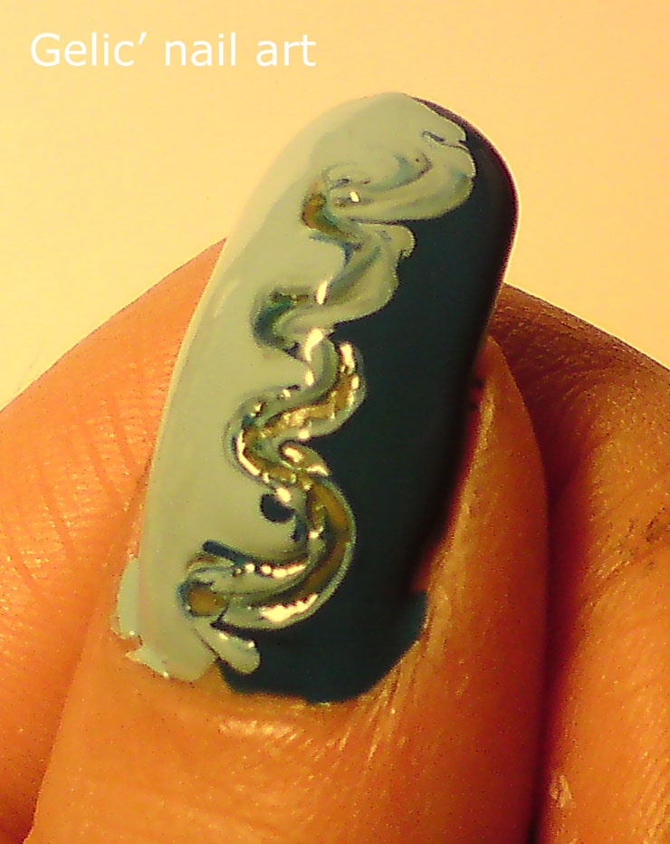 Gelic' nail art: Needle dragging tutorial