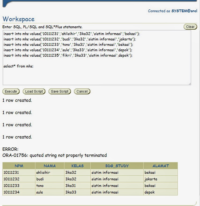 pengertian Save point, rollback, commit serta pembuatan database pada ...