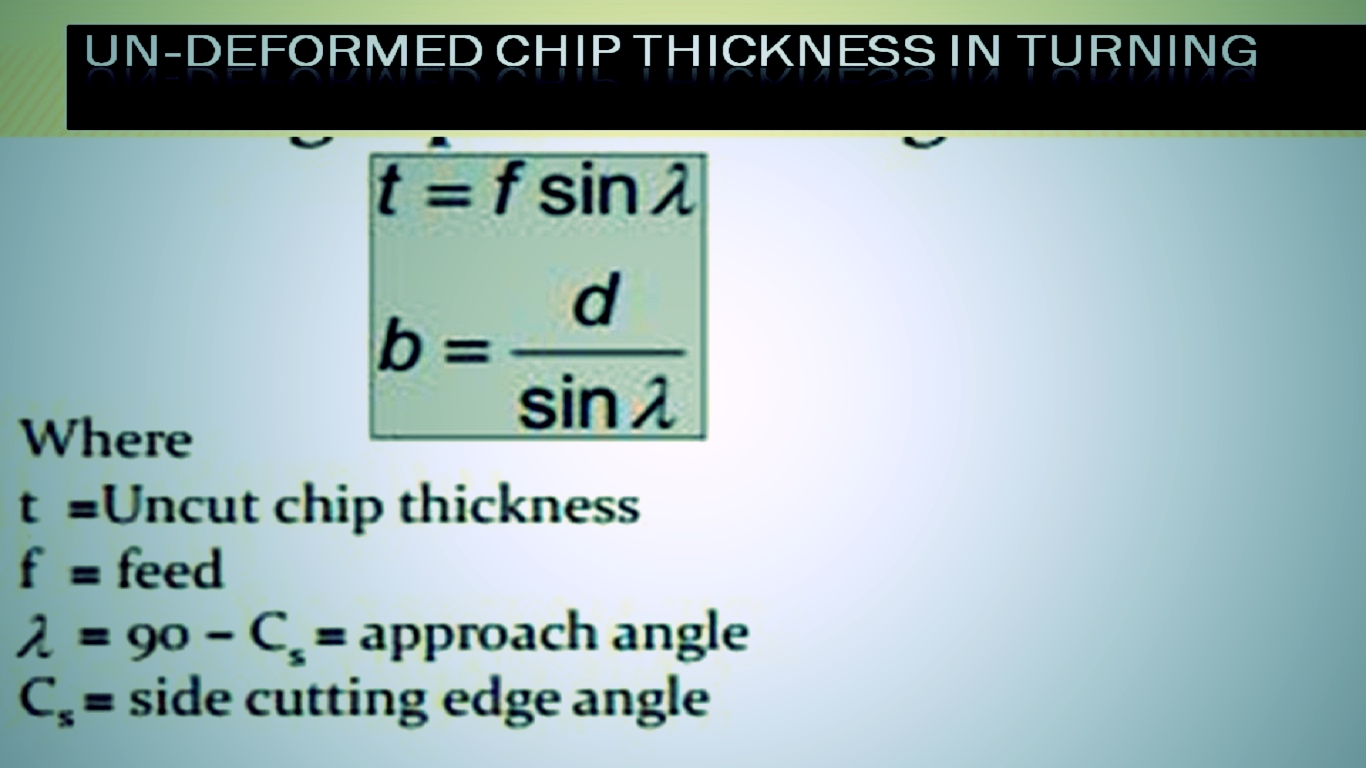 GATE FORMULA MECHANICAL: METAL CUTTING FORMULAS