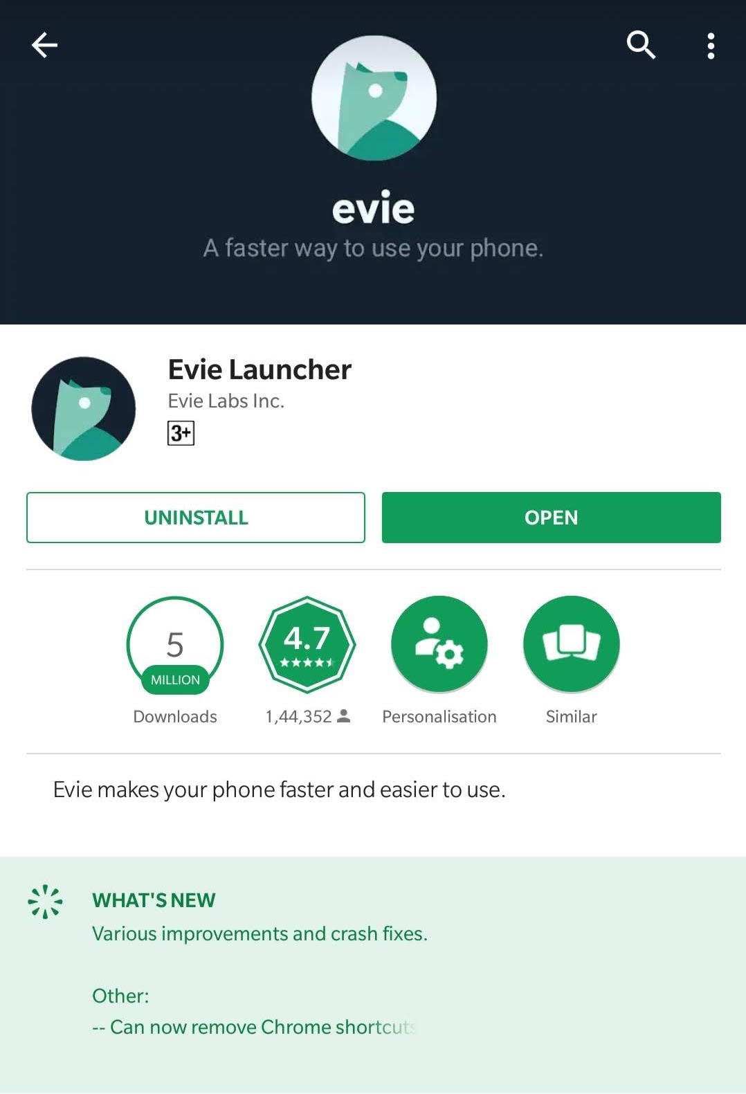Android Launcher - Evie Launcher (Free and Ad-free)