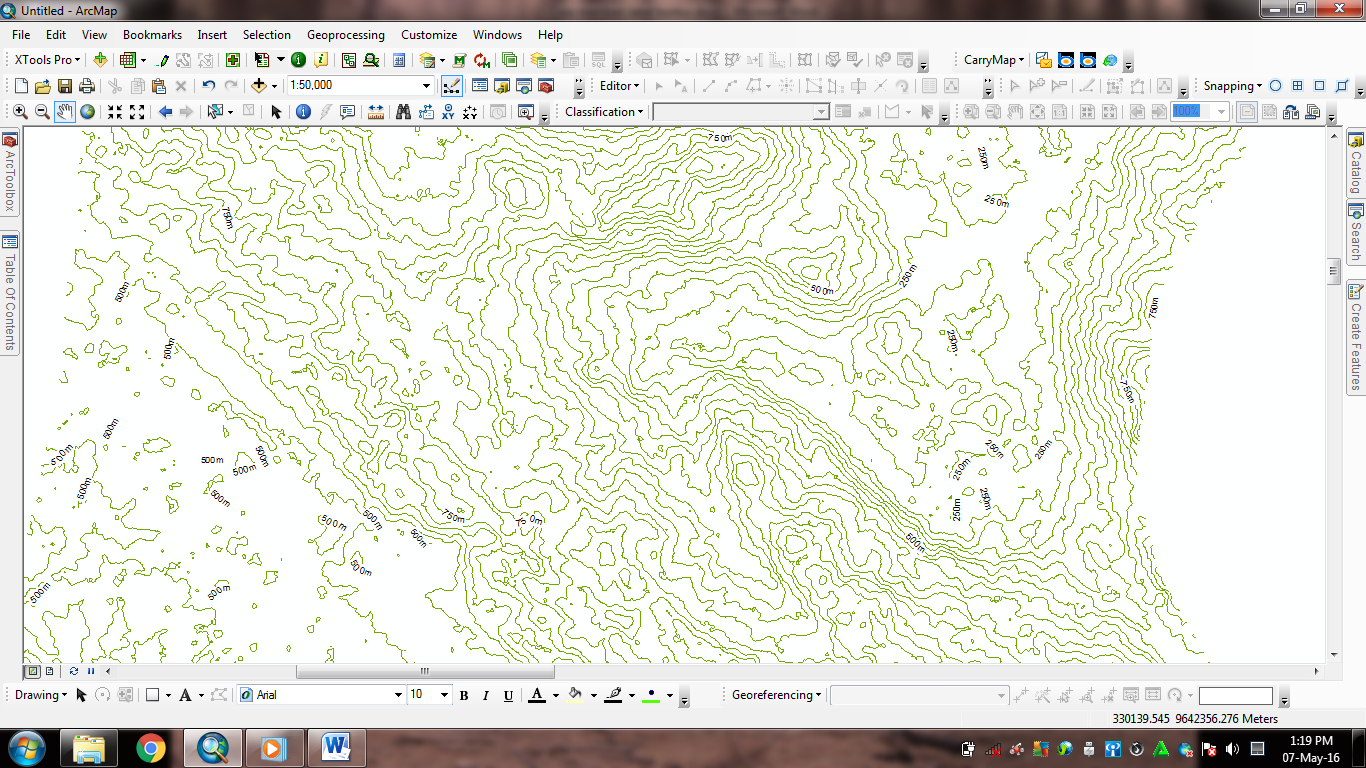 Membuat Label Kontour pada Arcgis 10.3 - Belajar Arcgis