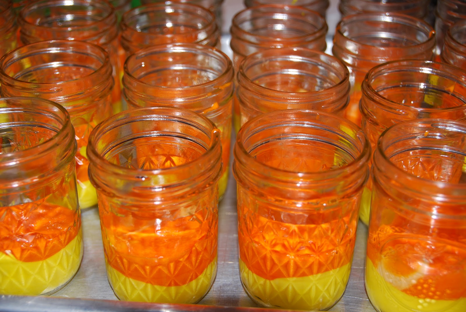 Life's a Bowl of Cherries: Candy Corn Cake in a Jar
