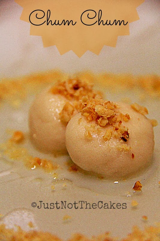 JUST NOT THE CAKES: Chum Chum - A Bengali Sweet