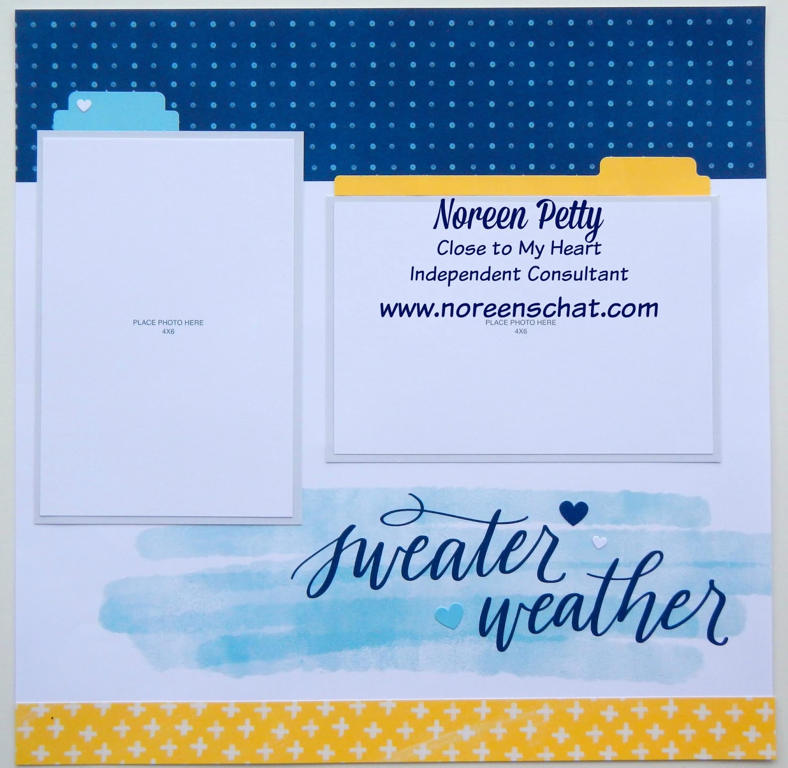 Noreen's Scrap N Chat: CTMH Sweater Weather Scrapbook Layout