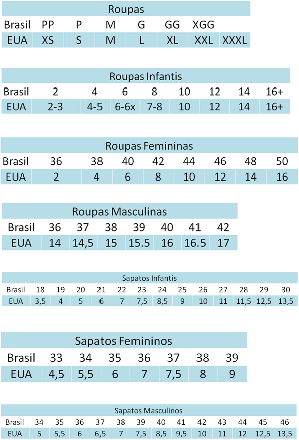 Medidas Americanas | atelier-yuwa.ciao.jp