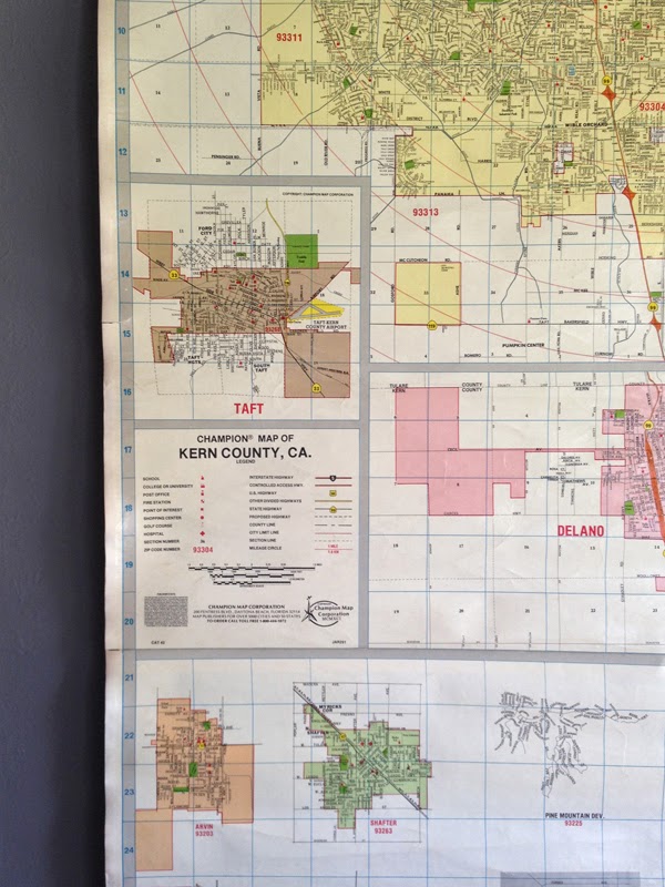 Oleander and Palm: Thrifting Thursday - Kern County Map
