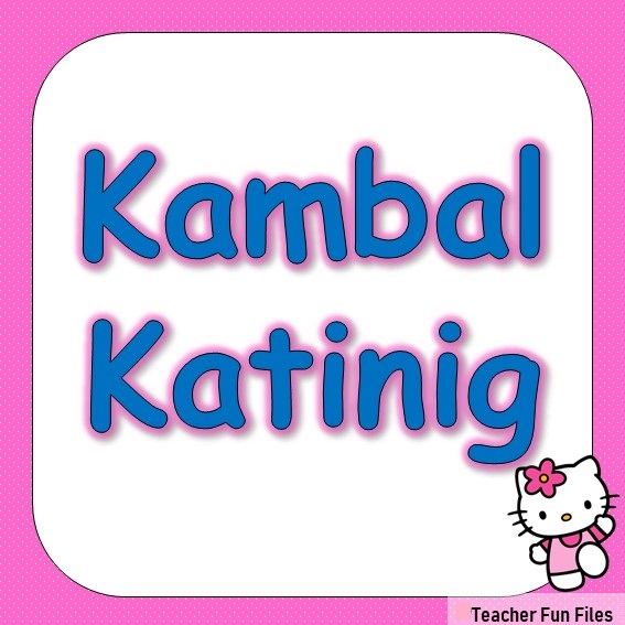 Teacher Fun Files: Kambal Katinig Picture Cards