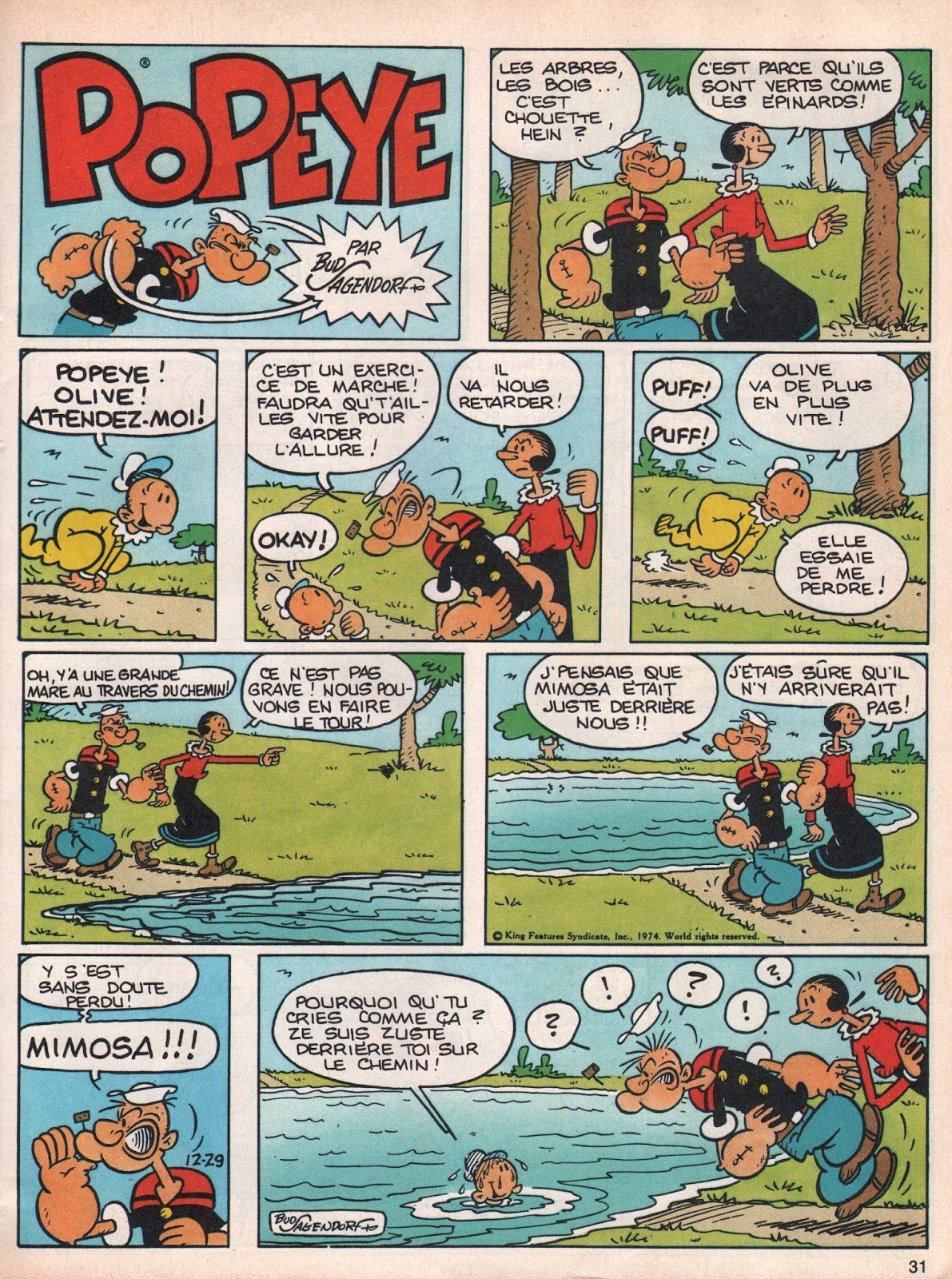 Les trésors de la flibuste: Popeye: Les BD blocs de Pif - 1982