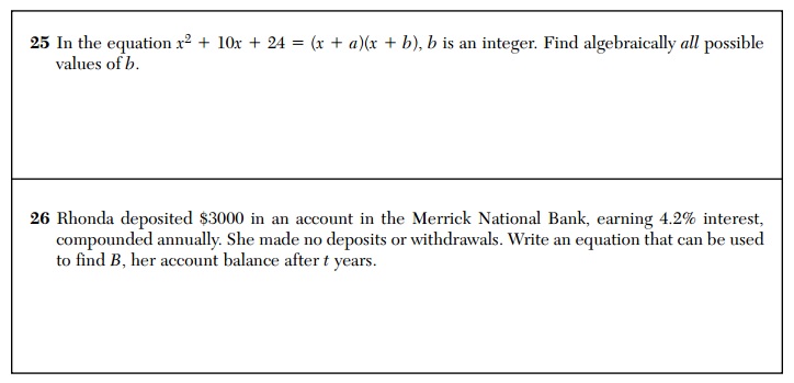 (x, why?): Daily Regents: Factoring and Compound Interest