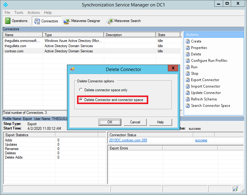 How to Delete a Directory from AAD Connect | The EXPTA {blog}