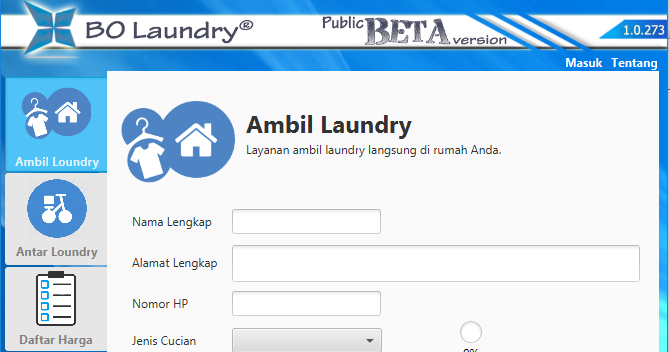 APSI C: Analisis Sistem Informasi Jasa Laundry Gabungan - BO Laundry