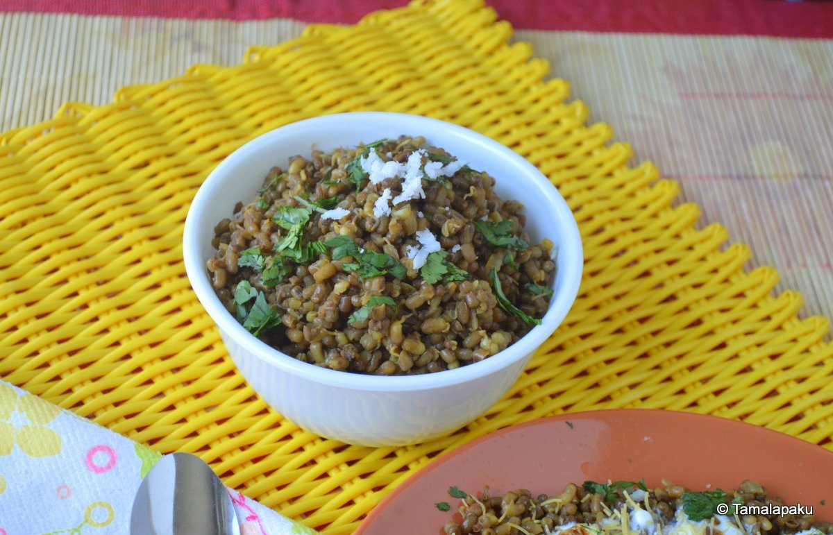 Matki Usal ~ Moth Beans Sabji - Day 13 ~ Tamalapaku
