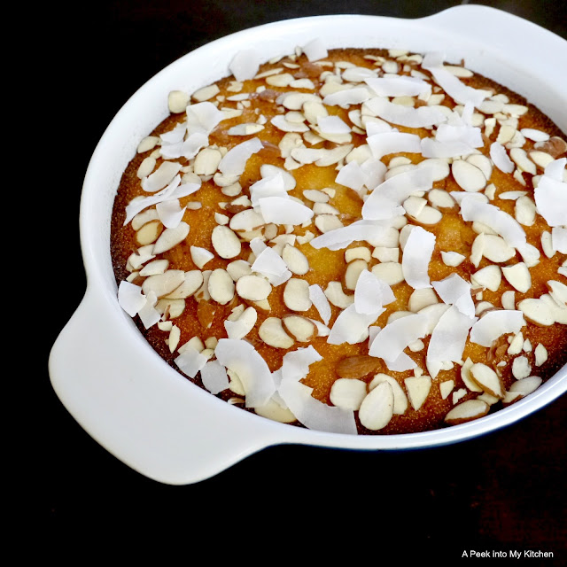 A Peek into My Kitchen: Basbousa - Semolina Cake ~ Day 136