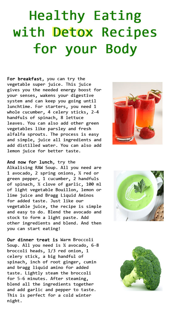 Healthy Eating with Detox Recipes for your Body